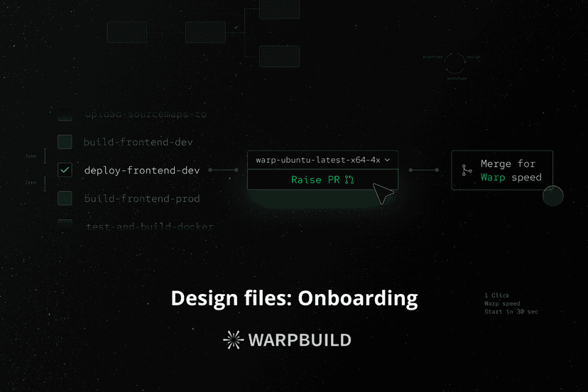 Design files: Onboarding - WarpBuild Blog